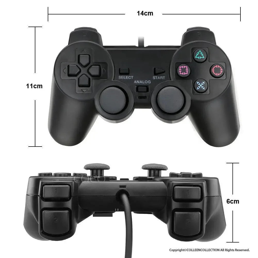 Dualshock PS2 Wired Controller Replacement For PlayStation – One Click Shop