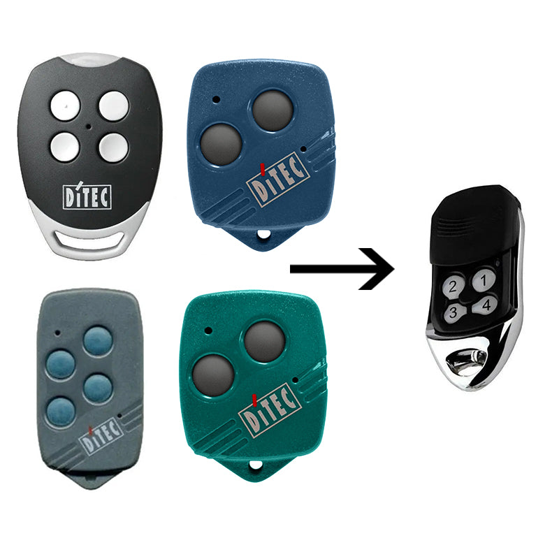 DITEC Garage Remote GOL4, BIXLG4, BIXLP2 & BIXLS2 Replacement Remote ...