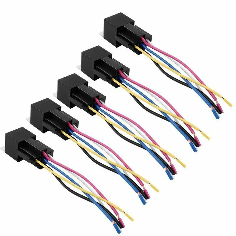 Automotive Relay 12V 5Pin 40A Car SPDT 5 Wires with Harness Socket ...