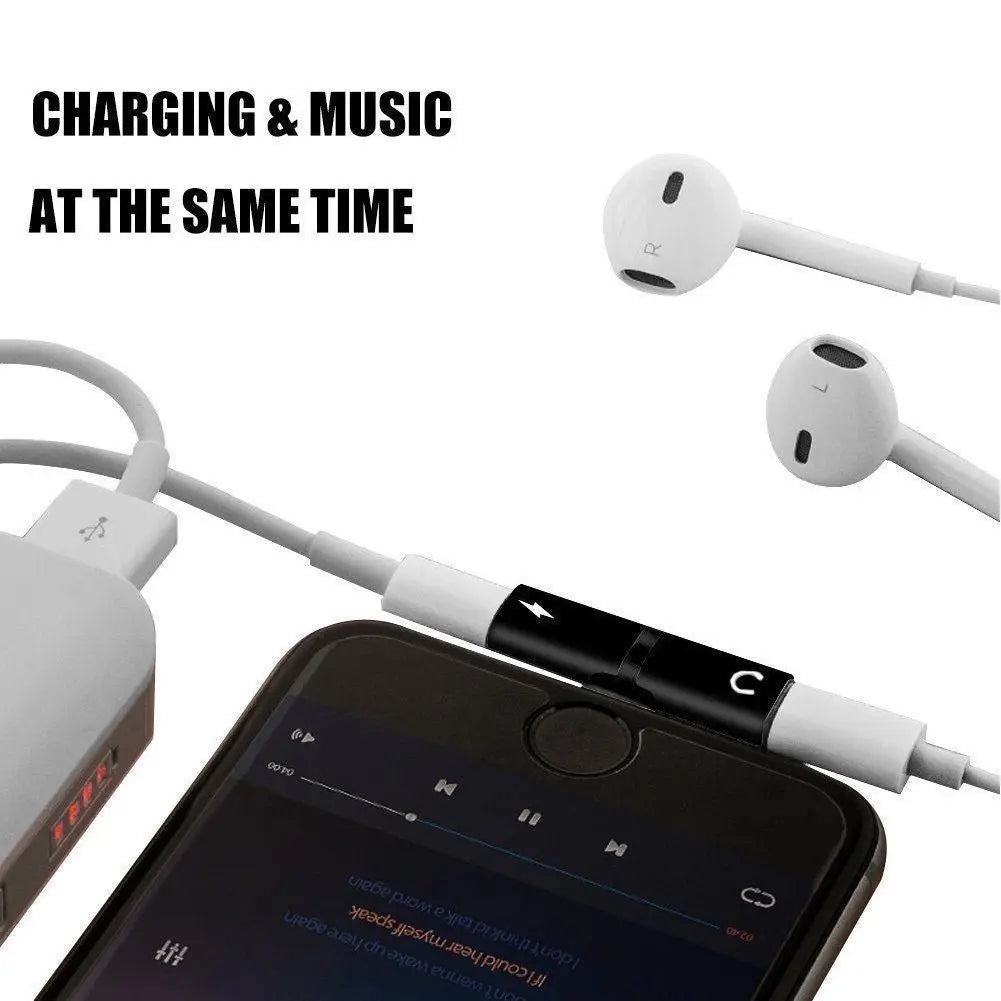 Dual Aux Audio Charge Adapter Converter Splitter for – One Click Shop