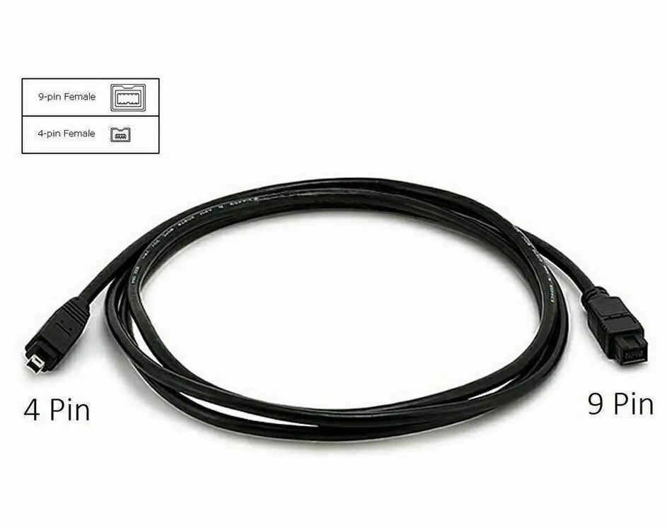 Premium Firewire IEEE1394 800 9 Pin to 400 4 Pin Adapter Cable Cord ...