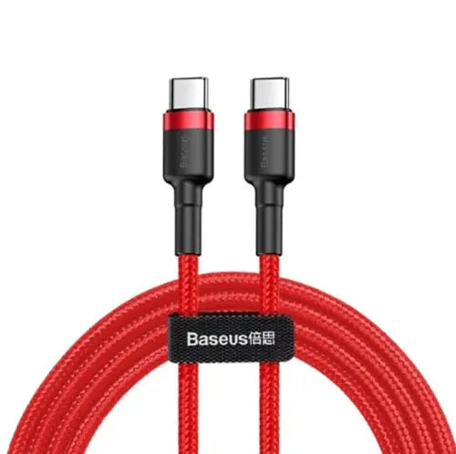 FastCharge USB C Cable Type-C to Type-C Charging Red and Black – One ...